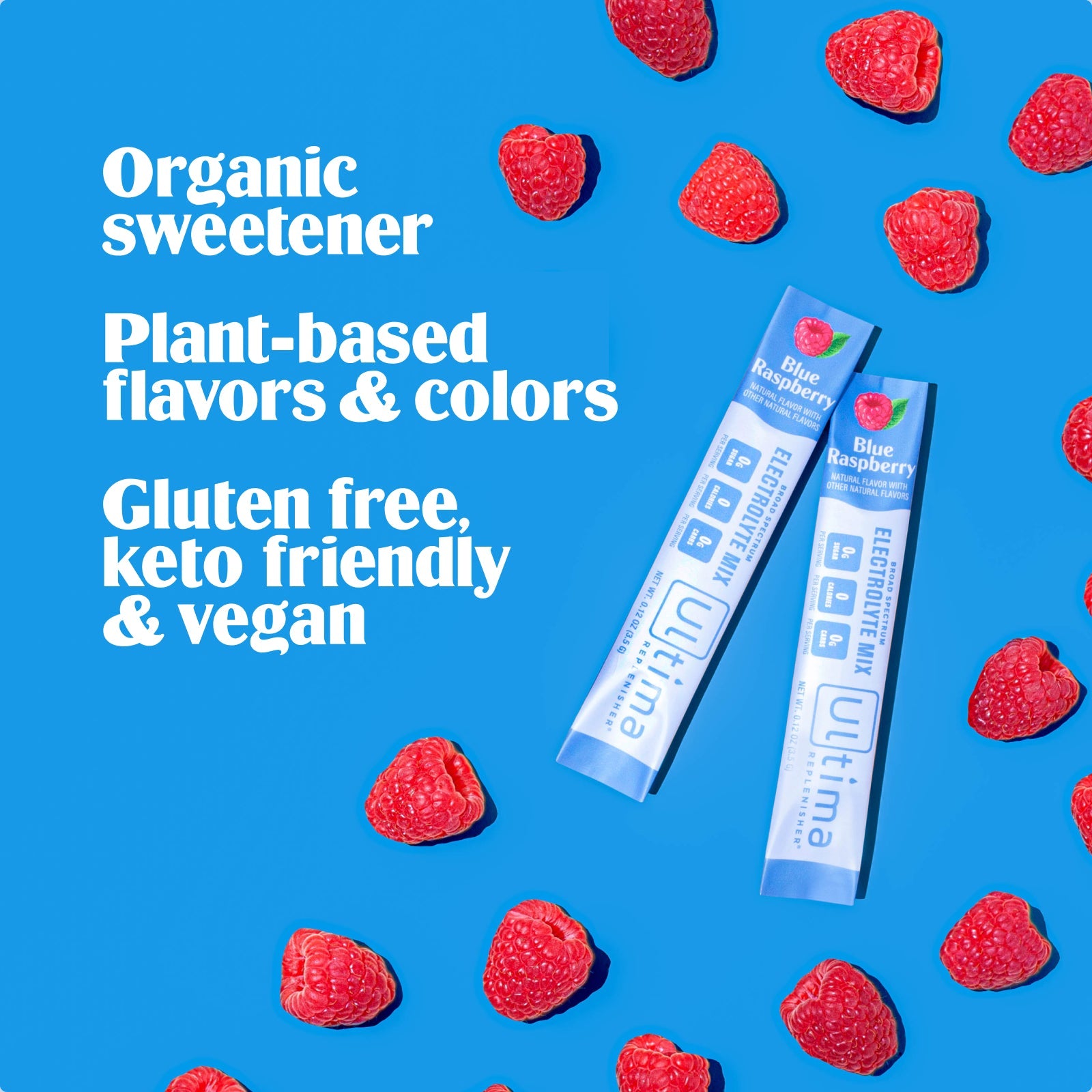 Blue Raspberry Electrolytes Powder Drink | Sugar-Free, Keto-Friendly ...