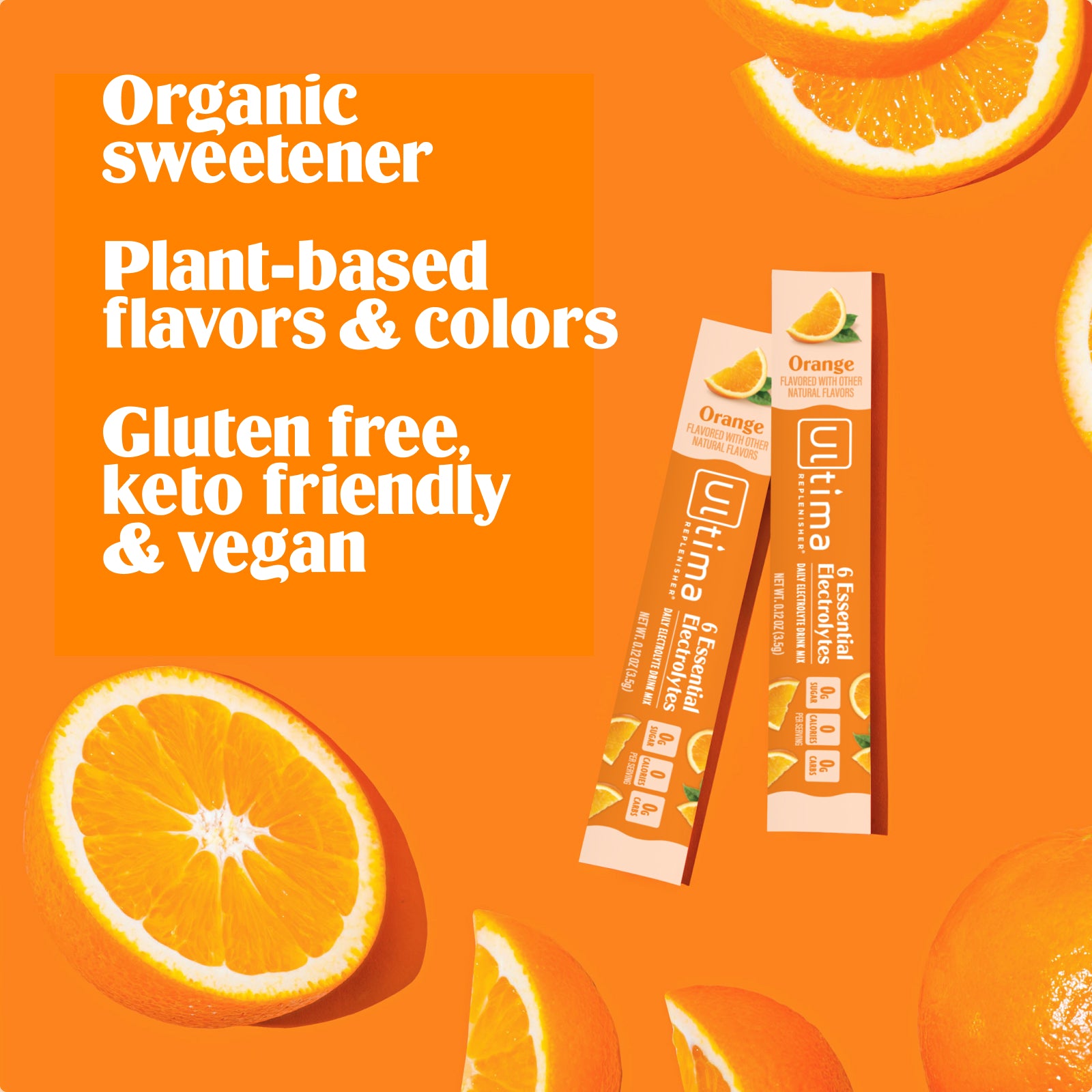 Orange Electrolyte Powder Drink | Sugar-Free, Keto-Friendly | Ultima ...