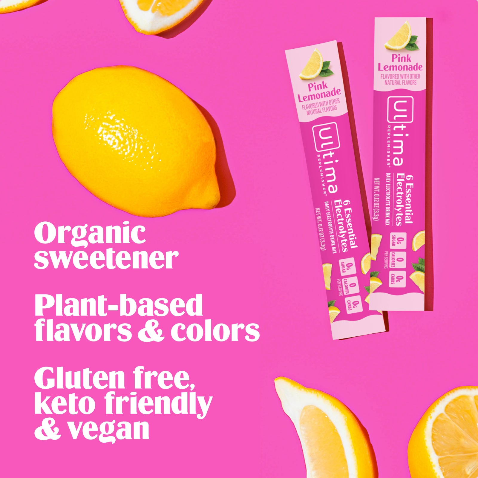 Pink Lemonade Electrolyte Powder Drink | Sugar-Free, Keto-Friendly ...